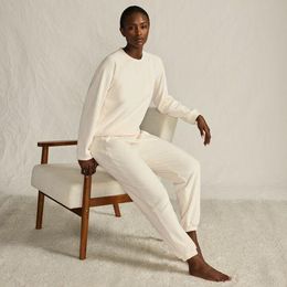 LANDS' END Lounge-Set aus Samt f&uuml;r Damen, Damen, size: regular, Elfenbein, Polyester/Polyester-Mischung, by Lands' End