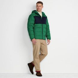 LANDS' END Daunen-Steppjacke mit Kapuze f&uuml;r Herren, Herren, size: regular, Gr&uuml;n, Polyester/Nylon/Daunen, by Lands' End