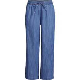 LANDS' END 7/8-Schlupfhose aus Lyocell-Mix in Plus-Gr&ouml;&szlig;e, Damen, size: plus, Blau, Baumwolle/Lyocell (Viskose), by Lands' End