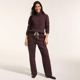 LANDS' END Jogginghose mit geradem Bein SERIOUS SWEATS f&uuml;r Damen in Petite-Gr&ouml;&szlig;e, Damen, size: petite, Braun, Baumwoll-Mischung/Polyester-Mischung, by Lands' End