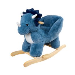 Patinio Schaukeltier Didi, Blau, Wei&szlig;, Ecru, Holz, Metall, Textil, Pappel, vollmassiv, 33x55x68 cm, AZO-frei, EN 71, Haltegriffe, Spielzeug, Babyspielzeug, Schaukeltiere & H&uuml;pftiere