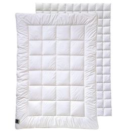 Billerbeck Vierjahreszeitendecke Alcando Duett, Wei&szlig;, Textil, F&uuml;llung: Hohlfaser, 135x200 cm, Druckkn&ouml;pfe zum Verbinden, bestehend aus 2 Decken, f&uuml;r Hausstauballergiker geeignet, Schlaftextilien, Bettdecken, 4 Jahreszeiten Bettdecken