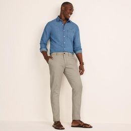 LANDS' END Straight Fit Chinos mit Textur f&uuml;r Herren, Herren, size: regular, Elfenbein, Baumwolle/Lyocell (Viskose)/Baumwoll-Mischung, by Lands' End