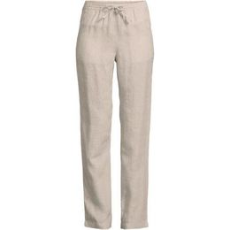 LANDS' END Relaxte Premium Reinleinen-Schlupfhose f&uuml;r Damen in Plus-Gr&ouml;&szlig;e, Damen, size: plus, Elfenbein, Leinen, by Lands' End