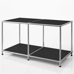 Floordirekt Regal Concept Epure Mk-016, Schwarz, Metall, 78x46x40 cm, stehend, Wohnzimmer, Regale, B&uuml;cherregale
