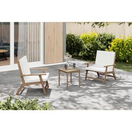 Ambia Garden Balkonset, Holz, Akazie, Hartholz, F&uuml;llung: Polyurethan (Pur), 70x72x78 cm, Balkonm&ouml;bel, Balkonm&ouml;bel-Set