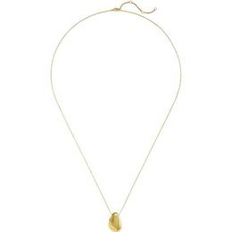 LANDS' END Wasserfeste lange Halskette mit Anh&auml;nger f&uuml;r Damen, Damen, size: regular, Gelb, Messing, by Lands' End
