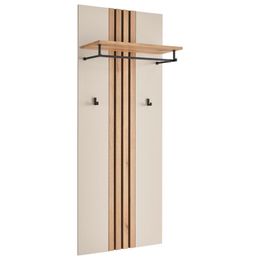 Xora Garderobenpaneel, Eiche, Kaschmir, Holzwerkstoff, 60x151x30 cm, Aufh&auml;ngem&ouml;glichkeit, Garderobe, Garderobenpaneele, Garderobenpaneele