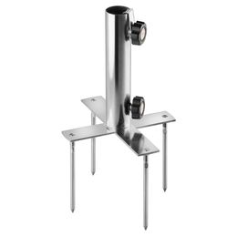 Schneider Bodenh&uuml;lse, Silber, Metall, Sonnenschutz & Sichtschutz, Sonnenschutz-Zubeh&ouml;r