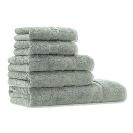 JOOP! Frottierset Studio Colours, Salbeigr&uuml;n, Textil, 5-teilig, Uni, Oeko-Tex&reg; Standard 100, Aufh&auml;ngeschlaufe, strapazierf&auml;hig, durchgef&auml;rbt, angenehm weich, hochwertige Qualit&auml;t, schnelltrocknend, Badtextilien, Handtuch-Sets