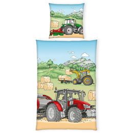 Herding Jugendbettw&auml;sche, Blau, Gr&uuml;n, Beige, Textil, 135x200 cm, Oeko-Tex&reg; Standard 100, Schlaftextilien, Bettw&auml;sche, Kinderbettw&auml;sche