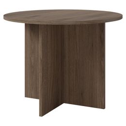 Lomoco Esstisch, Nussbaum, Holzwerkstoff, rund, Wange, 100x76x100 cm, Esszimmer, Tische, Esstische, Esstische rund