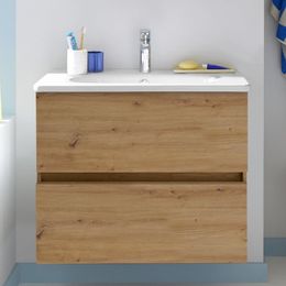 Burgbad Rocio Schrank mit Waschtisch, 2 Ausz&uuml;ge, KBCJ080PN629+WYCX078F6227,