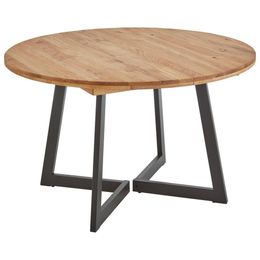 Linea Natura Esstisch, Eiche, Holz, Eiche, massiv, rund, eckig, 130x75x130-170 cm, ausziehbar, Esszimmer, Tische, Esstische, Esstische ausziehbar