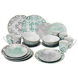 Van Well Kombiservice, Keramik, 24-teilig, 400 ml, 37x31.2x28 cm, Essen & Trinken, Geschirr, Geschirr-Sets, Kombiservice