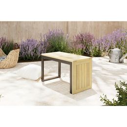 Ambia Garden Loungetisch, Teak, Holz, Metall, Akazie, massiv, rechteckig, Drehteller, 35x71x41 cm, Loungem&ouml;bel, Loungetische
