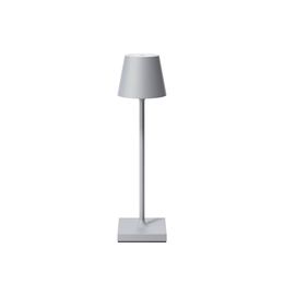 Sigor Akku-Tischleuchte Nuindie, Hellgrau, Metall, rund,rund, warmwei&szlig;, 5.6x21x5.6 cm, Lampen & Leuchten, Innenbeleuchtung, Leuchten nach R&auml;umen, Schlafzimmerlampen
