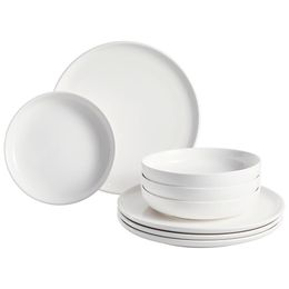 Ritzenhoff Breker Tafelservice Skagen, Wei&szlig;, Keramik, 8-teilig, Uni, Lfgb, lebensmittelecht, Essen & Trinken, Geschirr, Geschirr-Sets, Tafelservice