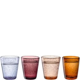 Leonardo Gl&auml;serset Burano, Braun, Lila, Orange, Bordeaux, Glas, 4-teilig, 330 ml, Essen & Trinken, Gl&auml;ser, Gl&auml;ser-Sets