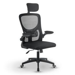 Juskys B&uuml;rostuhl, Schwarz, Kunststoff, 59x123x60 cm, Kinderzimmer & Jugendzimmer, Jugendm&ouml;bel, Gamingst&uuml;hle
