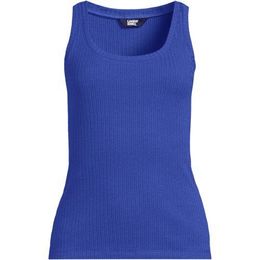 LANDS' END &Auml;rmelloses Ajour-Top f&uuml;r Damen, Damen, size: regular, Elfenbein, Elasthan/Baumwoll-Mischung, by Lands' End