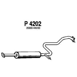 VEGAZ Mittelschalld&auml;mpfer ds189 mitte f&uuml;r NISSAN