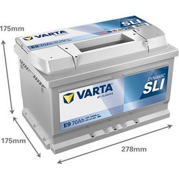 Varta Starterbatterie DYNAMIC SLI 12 V, 70 Ah, 640 A 570144064k262 12V 68Ah 640A f&uuml;r Ford Opel CHEVROLET Volvo Fiat / LANCIA RENAULT TOYOTA SUZU