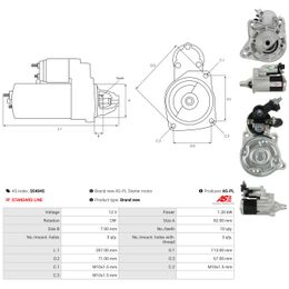 AS-PL Starter s5404s f&uuml;r Chrysler MITSUBISHI VW
