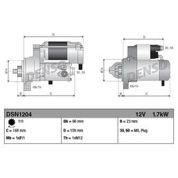 DENSO Starter dsn1204 f&uuml;r Audi