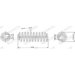 Monroe Fahrwerksfeder sp5397 f&uuml;r VW