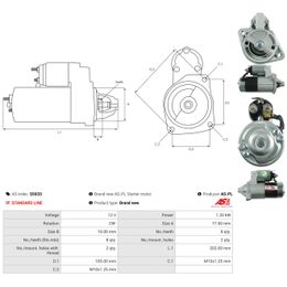 AS-PL Starter s5033 f&uuml;r Volvo MITSUBISHI