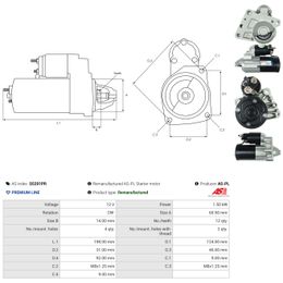 AS-PL Starter s5291pr f&uuml;r MITSUBISHI Peugeot