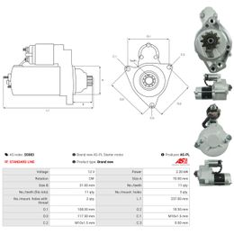AS-PL Starter s5083 f&uuml;r MITSUBISHI NISSAN Suzuki
