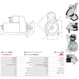 AS-PL Starter s5440s f&uuml;r MITSUBISHI RENAULT NISSAN Mercedes