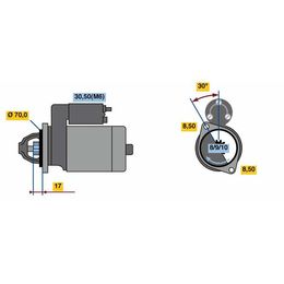 Bosch Starter 0986018570 f&uuml;r Mercedes