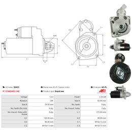 AS-PL Starter s0422 f&uuml;r Peugeot Fiat