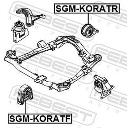 FEBEST Lagerung, Motor sgmkoratr hinten f&uuml;r SSANGYONG