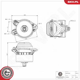 ESEN SKV Lagerung, Motor 75skv127 rechts f&uuml;r Mercedes