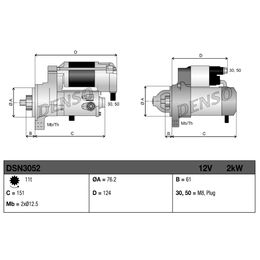 DENSO Starter dsn3052 f&uuml;r VW