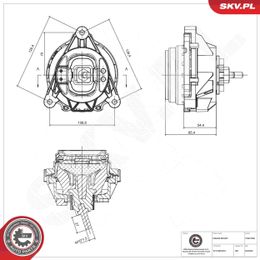 ESEN SKV Lagerung, Motor 75skv285 links f&uuml;r BMW