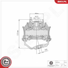 ESEN SKV Lagerung, Motor 75skv132 vorne rechts f&uuml;r Mercedes