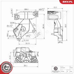 ESEN SKV Lagerung, Motor 75skv383 motorseitig f&uuml;r DACIA