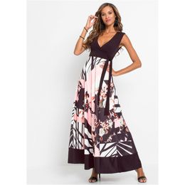 bonprix Maxikleid mit V-Ausschnitt, schwarz, Gr.32/34 (XS), &Auml;rmelloses Maxikleid mit weitem Rock