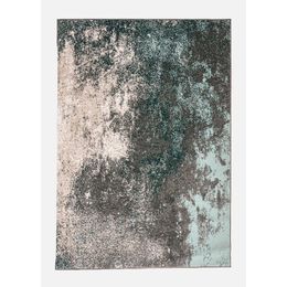 bonprix Teppich mit marmorierter Musterung, gr&uuml;n, Gr.140x190 cm, Tolle Farbeverl&auml;ufe in zarten Farben