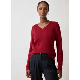 bonprix Pullover aus weichem Kaschmir-Mix mit Good Cashmere Standard&reg;, rot, Gr.48/50 (XL), hochwertiger V-Pullover mit Premium Cashmere, aus Kaschmir