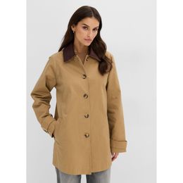 bonprix Gewachste &Uuml;bergangsjacke mit Cord-Kragen, braun, Gr.44, Vielseitig einsetzbare &Uuml;bergangsjacke, 65% Baumwolle