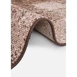 bonprix Teppich mit marmorierter Musterung, braun, Gr.190x280 cm, Tolle Farbeverl&auml;ufe in zarten Farben