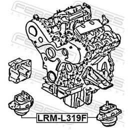 FEBEST Lagerung, Motor lrml319f vorne f&uuml;r LAND ROVER