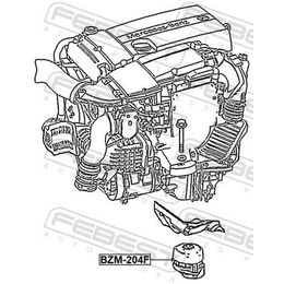 FEBEST Lagerung, Motor bzm204f vorne f&uuml;r Mercedes