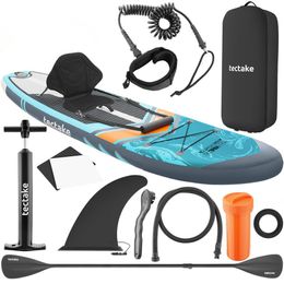 TecTake Stand-Up-Paddle-Board, T&uuml;rkis, Kunststoff, 77x0.23x288 cm, CE, Freizeit, Pools und Wasserspa&szlig;, Stand Up Paddle